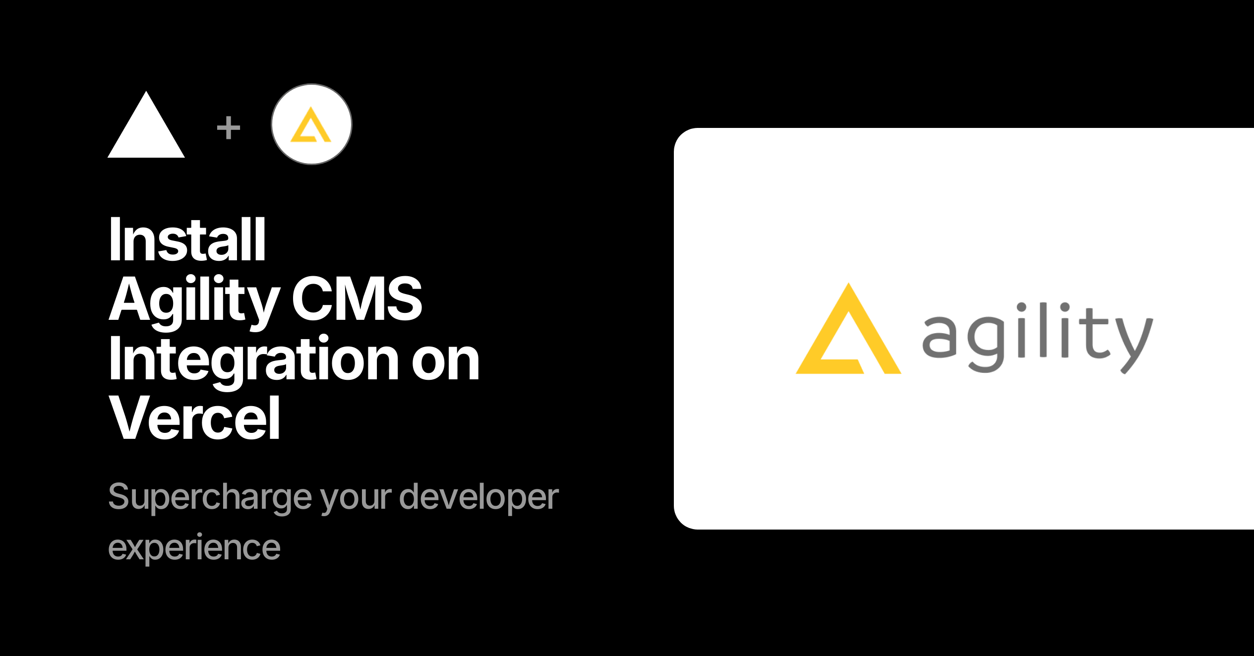 Agility CMS for Vercel