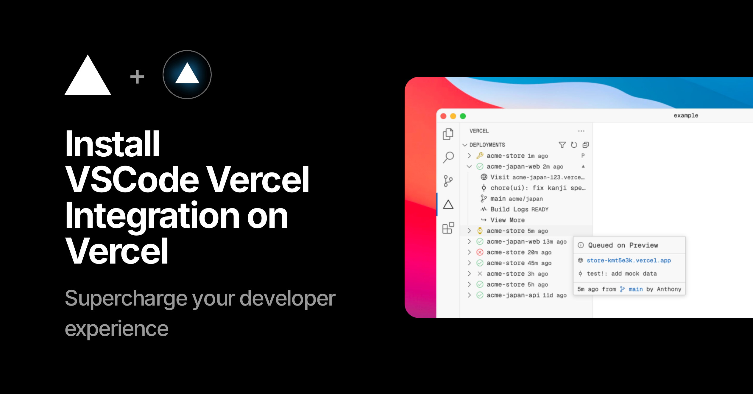VSCode Vercel for Vercel