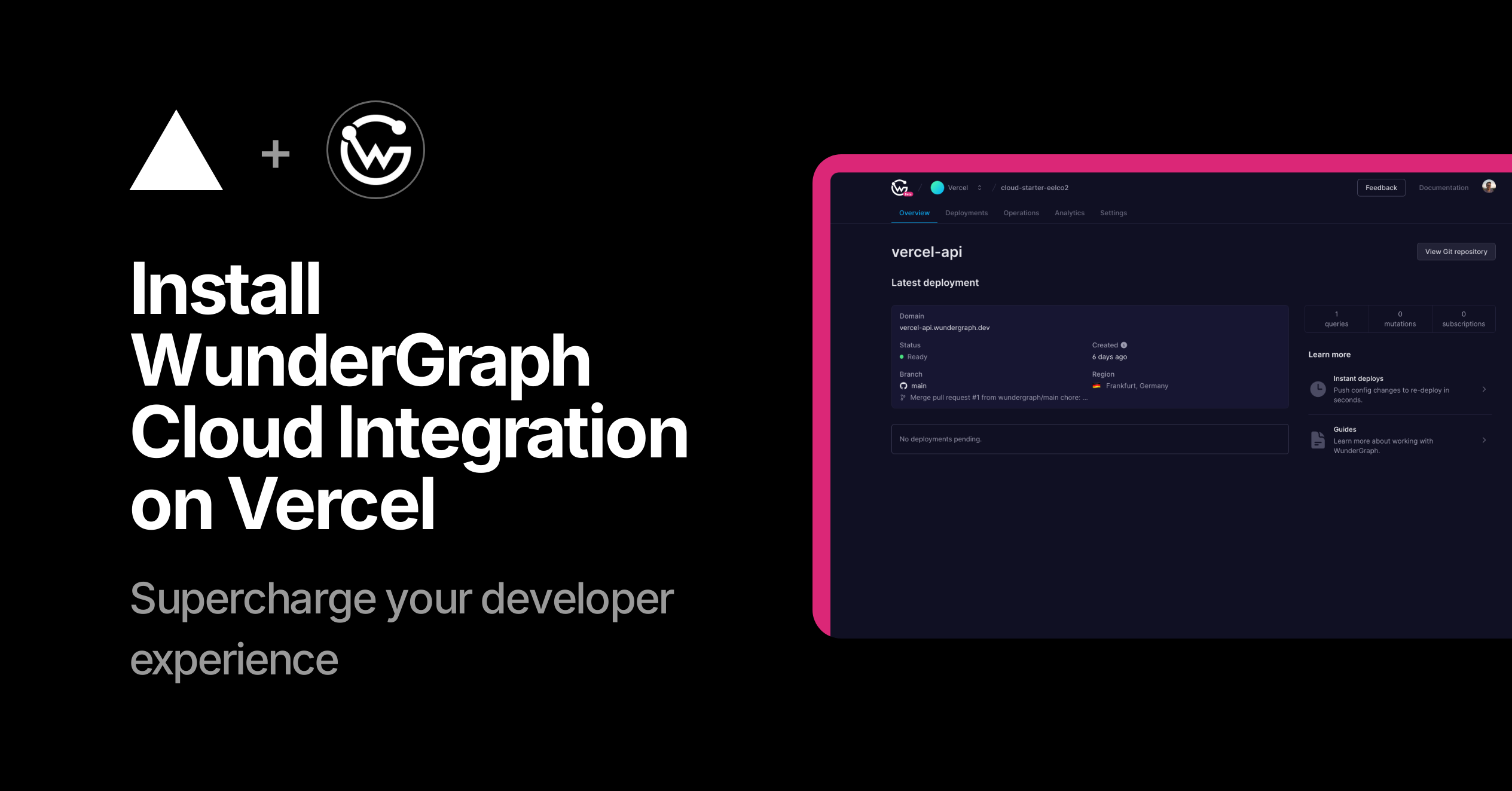 WunderGraph Cloud for Vercel